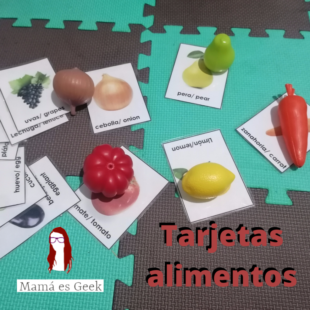 Tarjetas de alimentos – Mamá es Geek