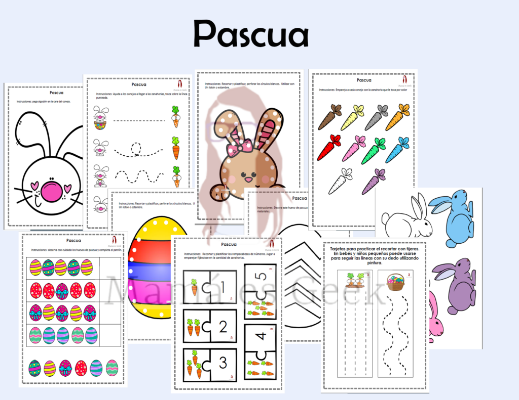 Paquete de actividades de pascua – Mamá es Geek